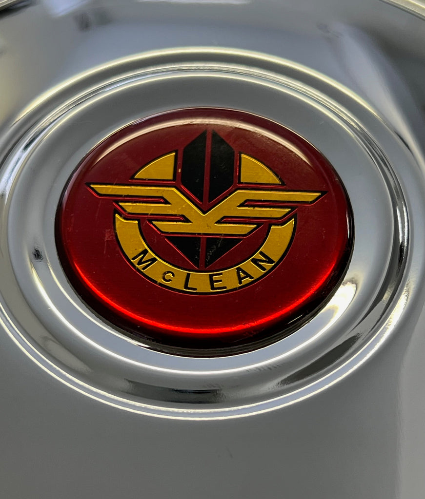 McLEAN WIRE WHEEL CENTER CAP CHROME ORIGINAL SET OF 4 – San Fernando ...