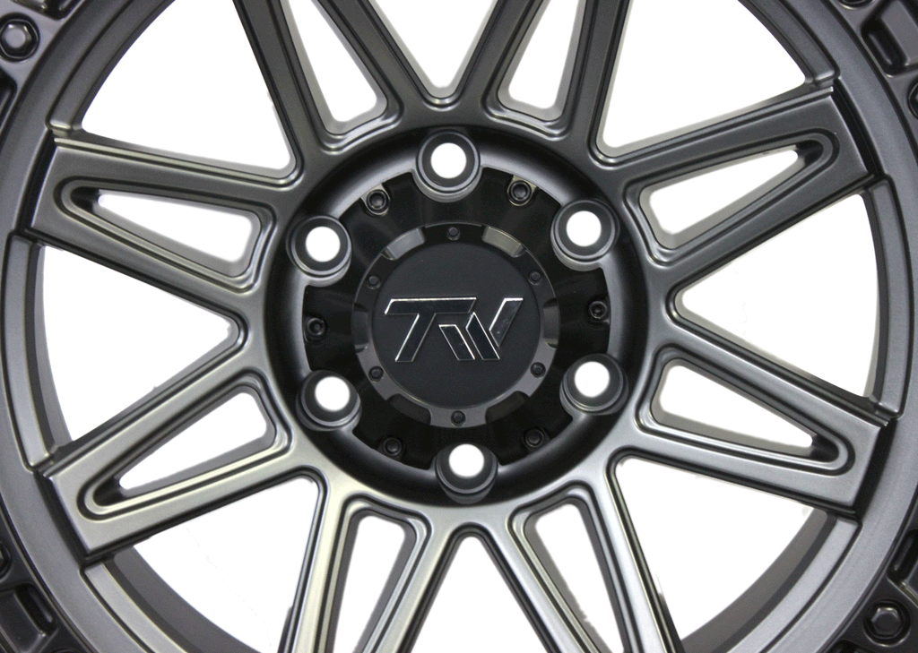 17" TW Wheels Rims T23 Vector Off Road Matte Black Gunmetal 6 lugs Set ...