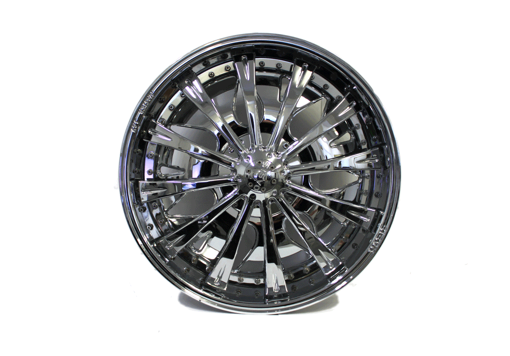 24" OASIS Wheel Cris Style Chrome Spinner 12 Spoke – San Fernando Tires ...