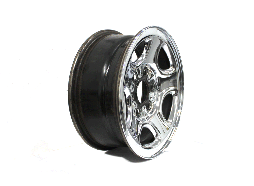 16" Chevy GMC Silverado Sierra Steel Chrome Clad Wheel OEM 5129 1999-2 ...