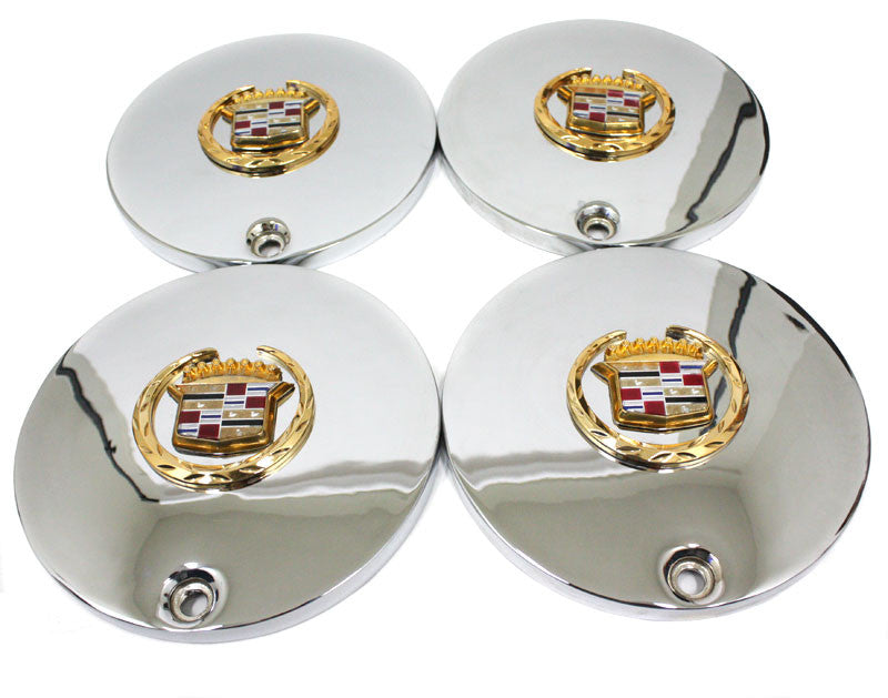 CADILLAC PRO 31 WHEEL CHROME CENTER CAP GOLD AMERICAN RACING EL DORADO ...