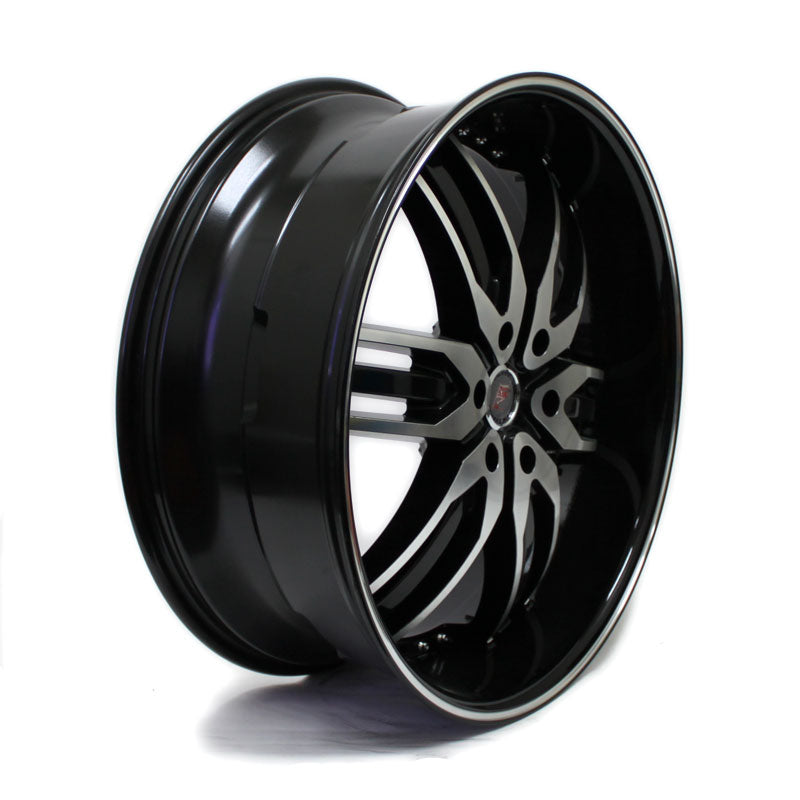 24" F5 RACING WHEEL F5-125B BLACK MACHINED FINISH 24X9.5 NEW – San ...