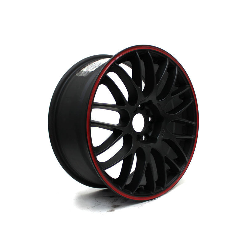 18" TENZO WHEEL TYPE-M MATTE BLACK RED GROOVE BLOCK MESH 18X8 – San ...